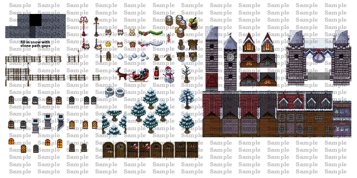 Winter Tiles for RPG Maker MV – KOMODO Plaza (JP)
